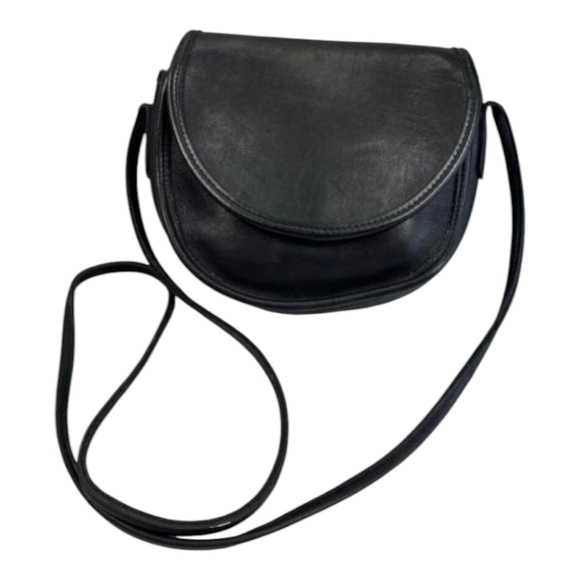 Coach | Bags | Coach Vintage Casey Rare Black Leather Crossbody Bag ...